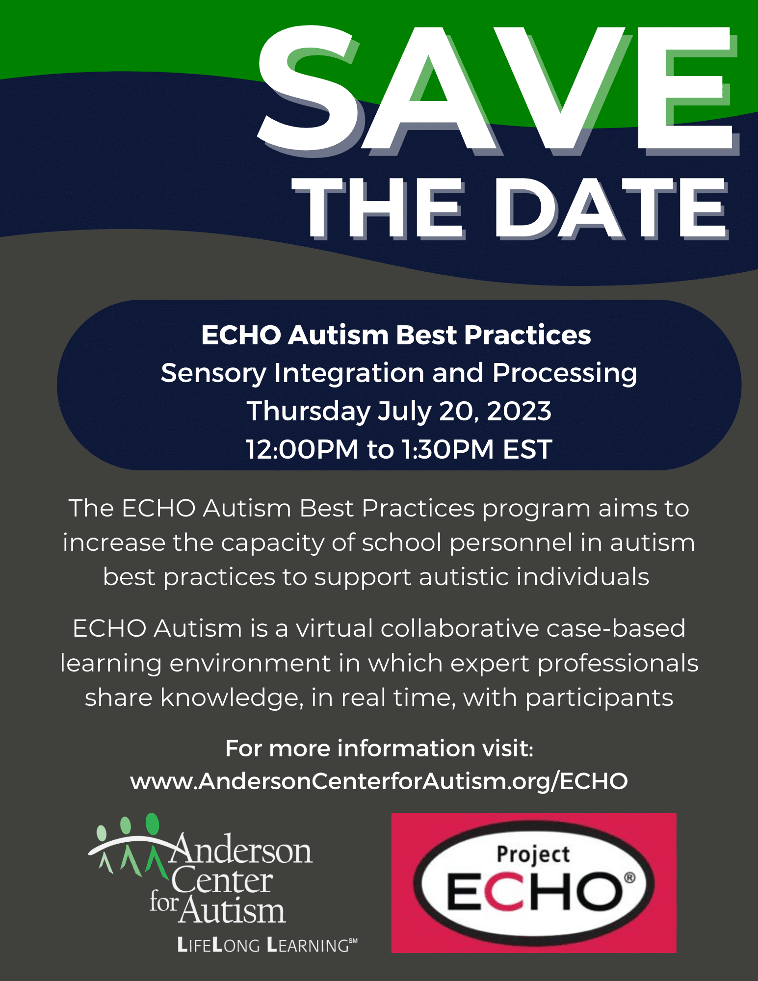 ECHO Autism Best Practices Virtual Session | Anderson Center for Autism