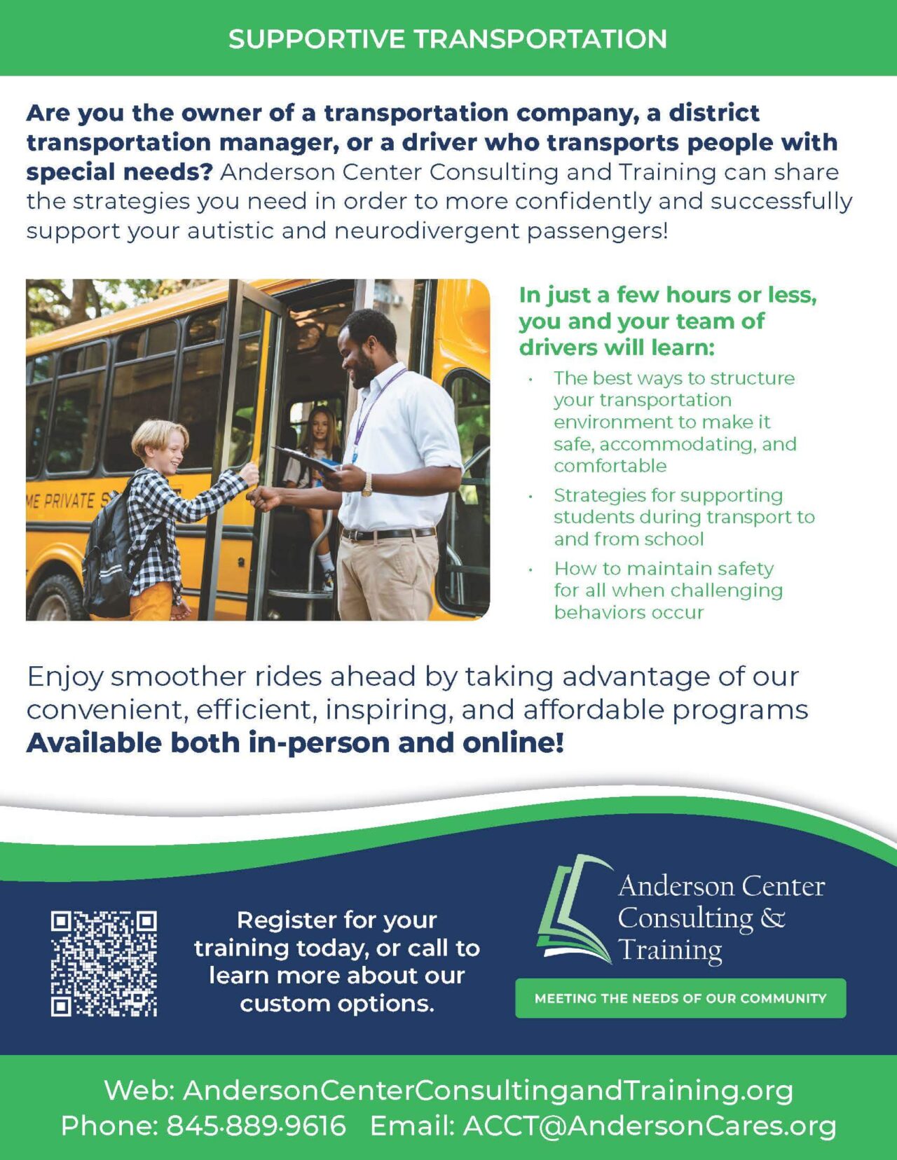 Supporting Special Needs Students During Transport | Anderson Center ...